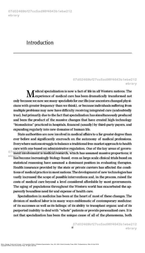 (PDF) Divide and Conquer: A Comparative History of Medical ...