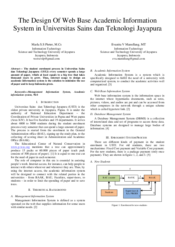 (PDF) The Design Of Web Base Academic Information System in Universitas ...