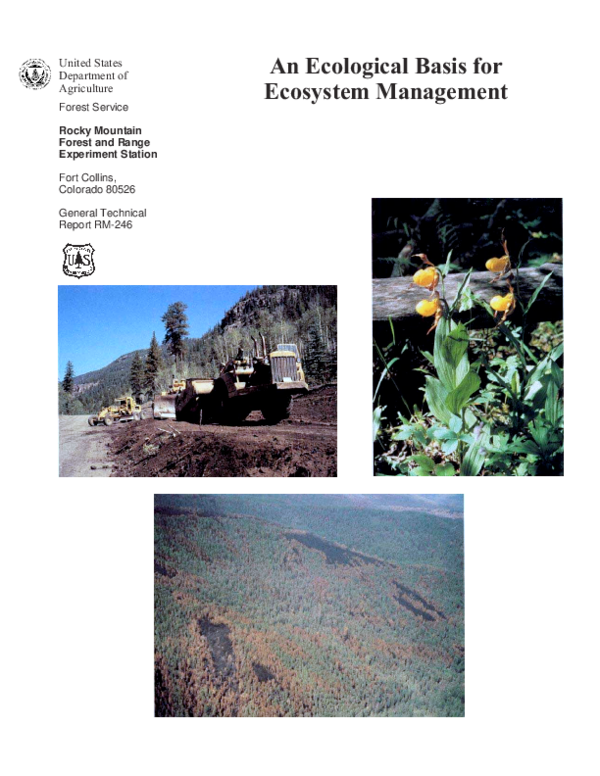 (PDF) An ecological basis for ecosystem management