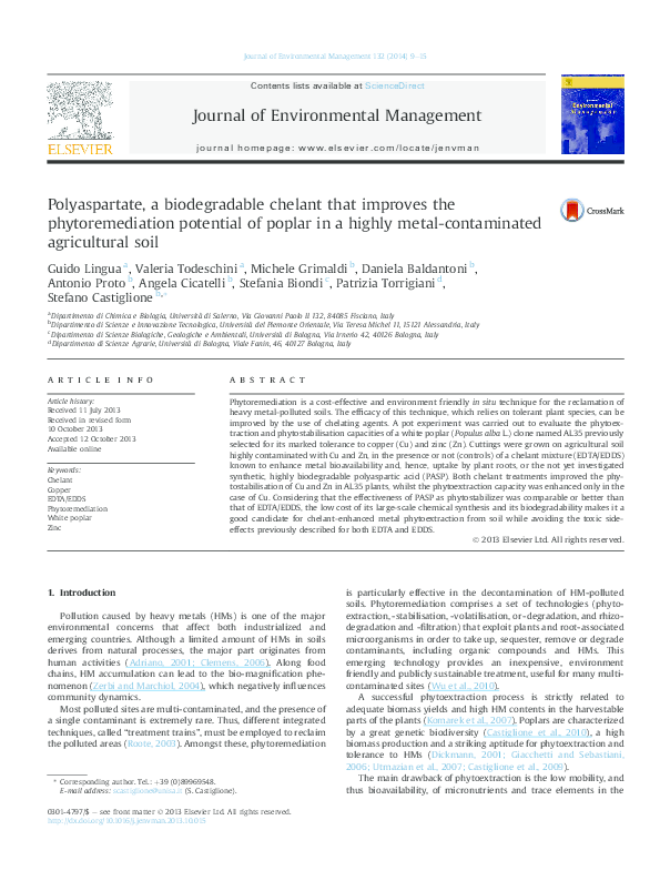 (PDF) Polyaspartate, a biodegradable chelant that improves the ...