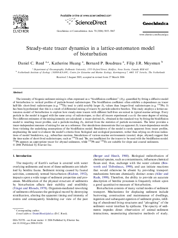 Pdf Steady State Tracer Dynamics In A Lattice Automaton Model Of