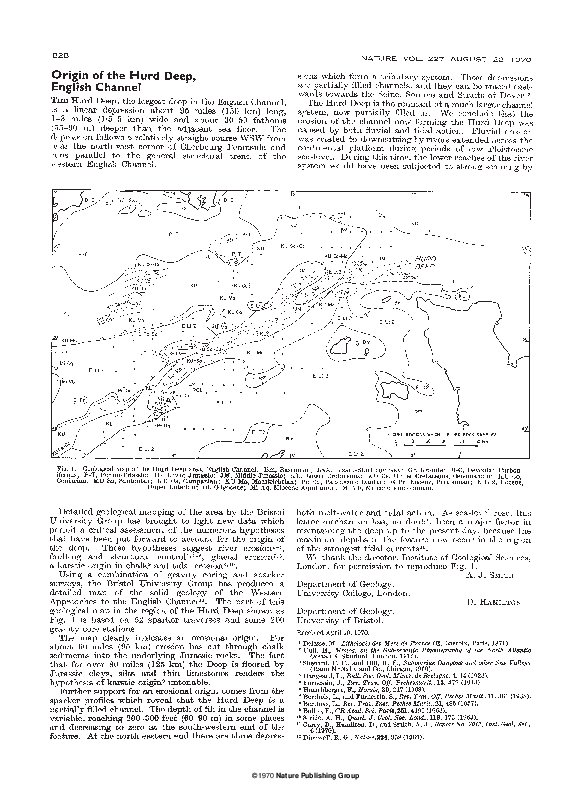 (PDF) Origin of the Hurd Deep, English Channel