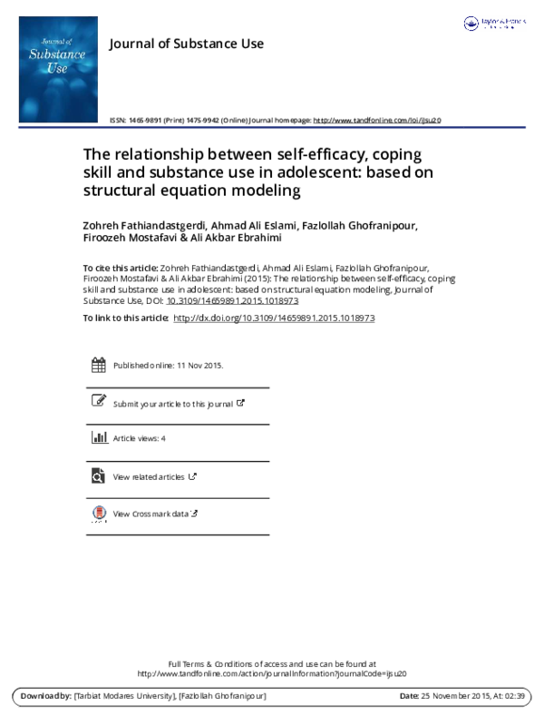 (PDF) The relationship between self-efficacy, coping skill and ...