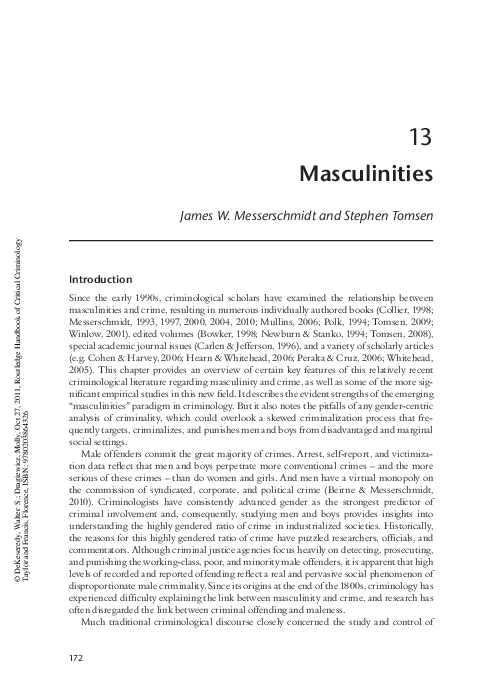 (PDF) Masculinities, Messerschmidt & Tomsen (2012)