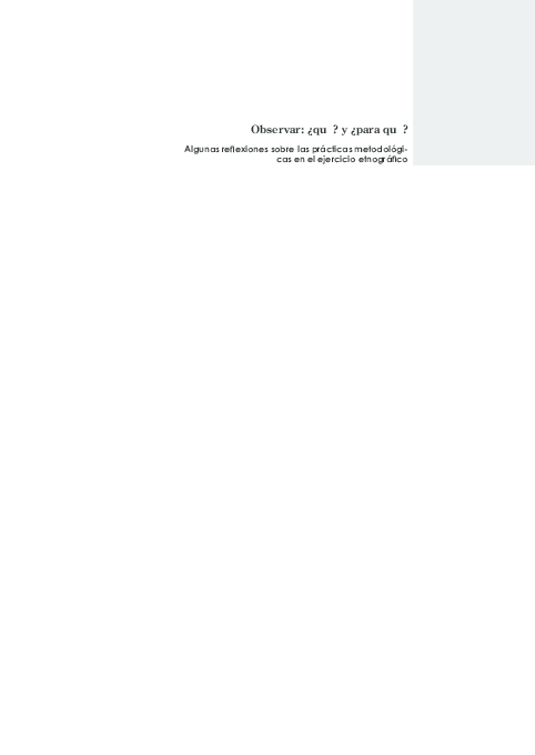 (PDF) Obser var: ¿qué? y ¿para qué
