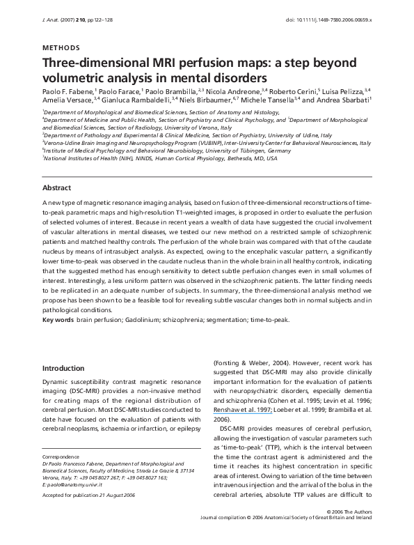(PDF) Three-dimensional MRI perfusion maps: a step beyond volumetric ...