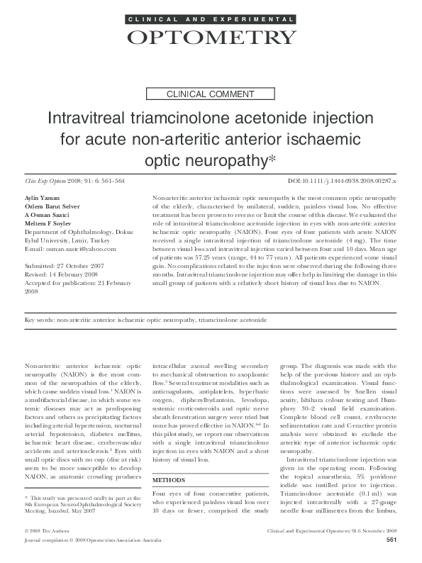 (PDF) Intravitreal triamcinolone acetonide injection in the acuite ...
