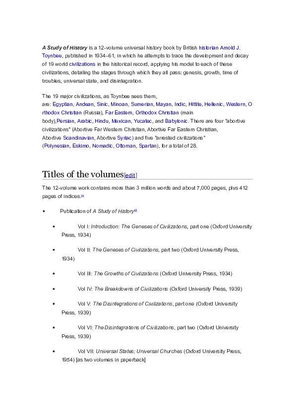 (DOC) A Study of History