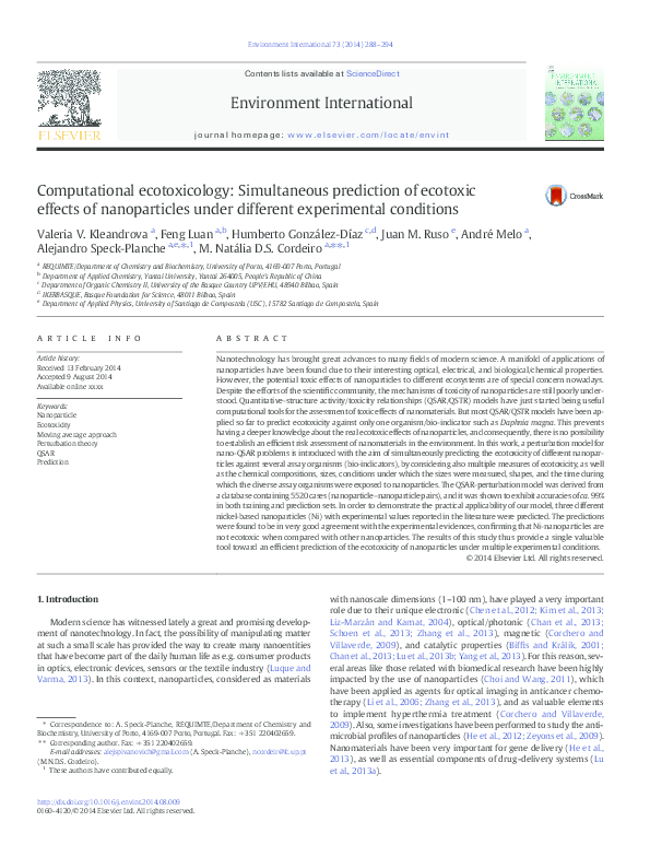 (PDF) Computational ecotoxicology: Simultaneous prediction of ecotoxic ...