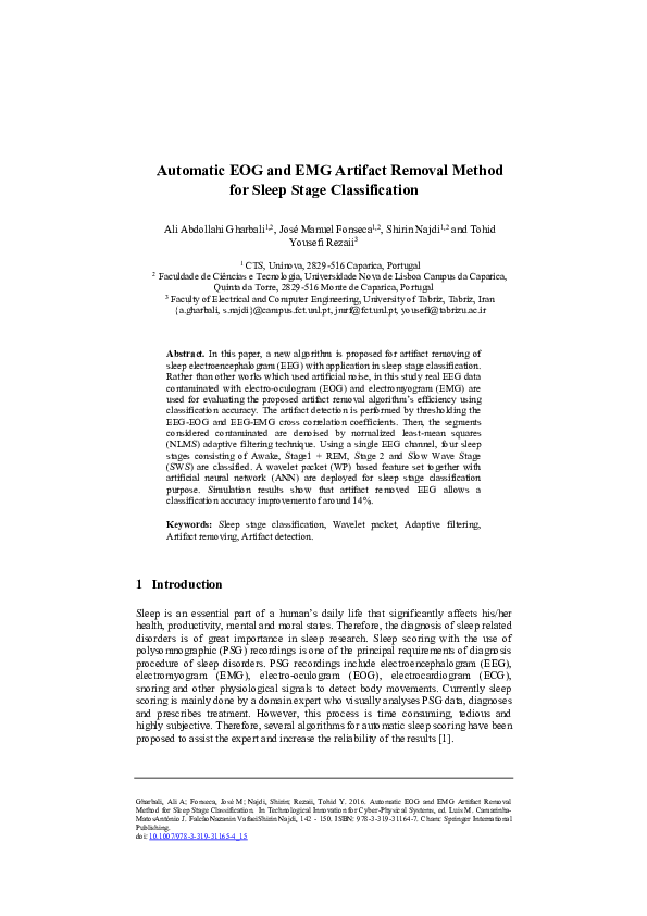 (PDF) Automatic EOG and EMG Artifact Removal Method for Sleep Stage Classification