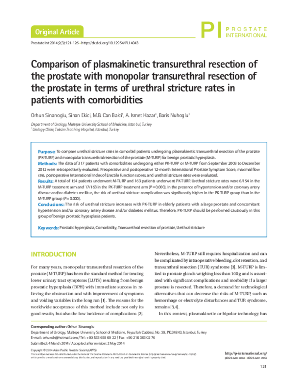 (PDF) Comparative outcomes of plasmakinetic versus monopolar ...