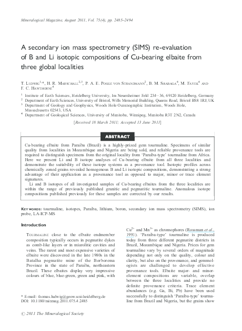 (PDF) Sodic pyroxene and sodic amphibole as potential micro-analytical ...