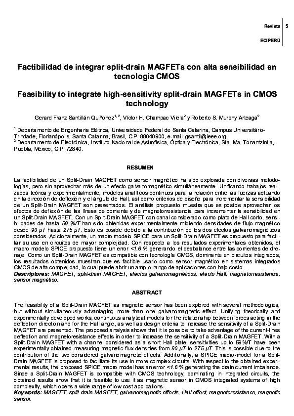 (PDF) Factibilidad de integrar split-drain MAGFETs con alta ...