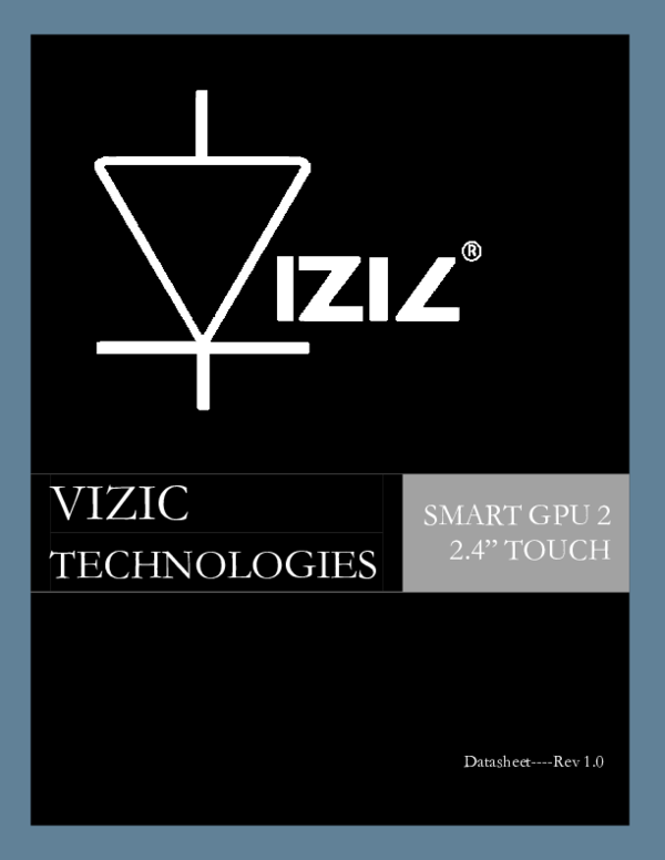 (PDF) VIZIC TECHNOLOGIES SMART GPU 2 2.4 " TOUCH