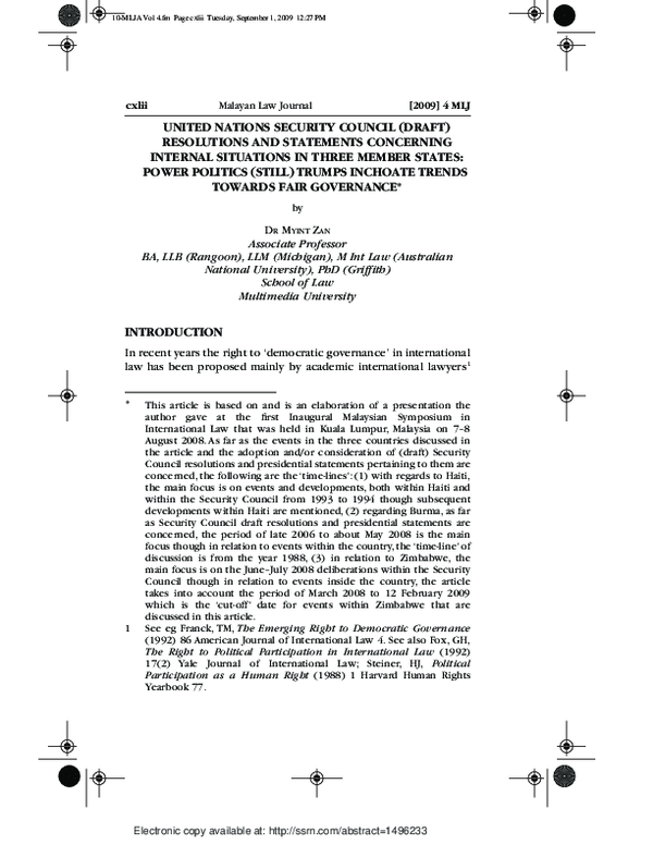 (PDF) United Nations General Assembly Resolutions, 1946-2014 | Andreas ...