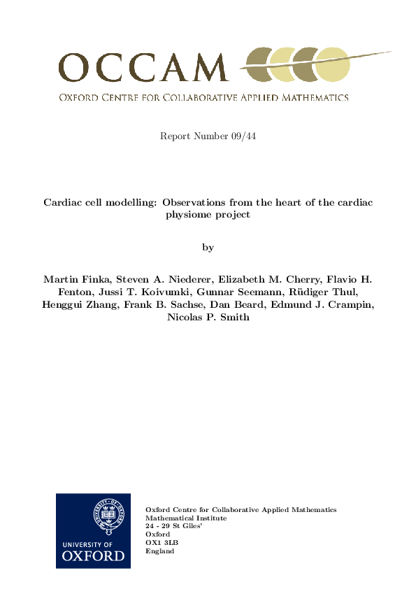 (PDF) Cardiac cell modelling: Observations from the heart of the ...