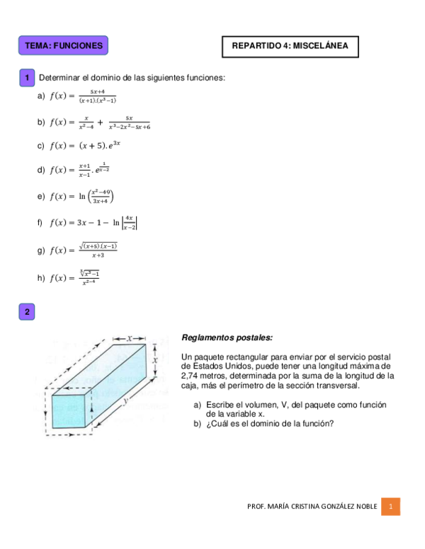 (PDF) TEMA: FUNCIONES REPARTIDO 4: MISCELÁNEA | Joaquin De Sosa - Academia.edu