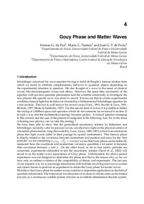 (PDF) Gouy phase and matter waves