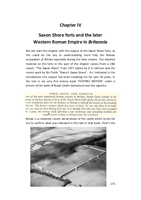 (PDF) Saxon Shore forts and the later Western Roman Empire in Britannia