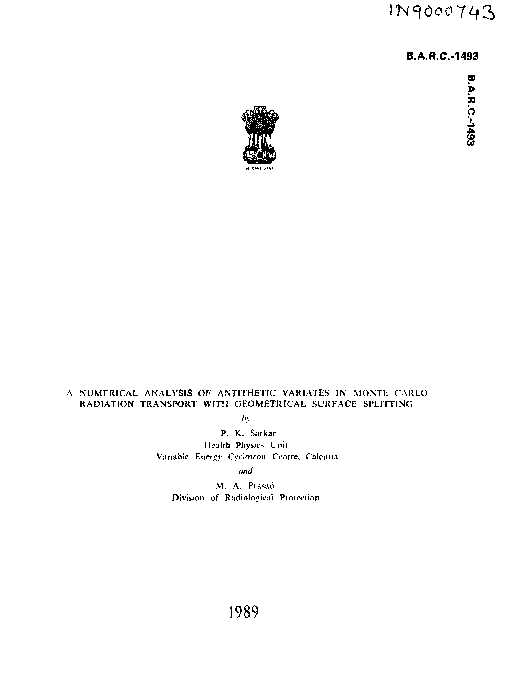 (PDF) A Numerical Analysis of Antithetic Variates in Monte Carlo ...