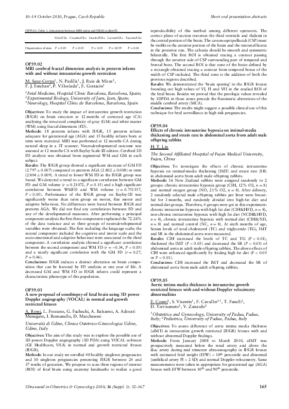 (PDF) OP39.05: Aortic intima media thickness in intrauterine growth restricted fetuses with and ...