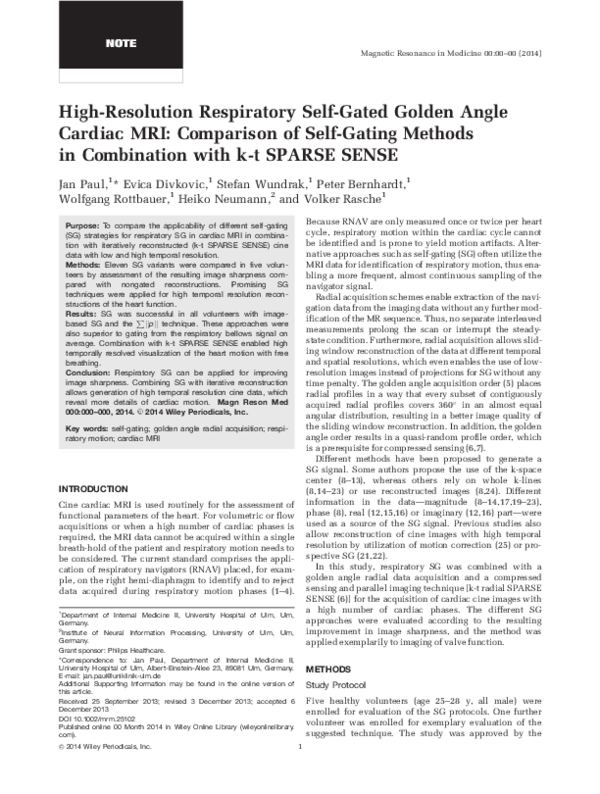(PDF) High-resolution respiratory self-gated golden angle cardiac MRI ...