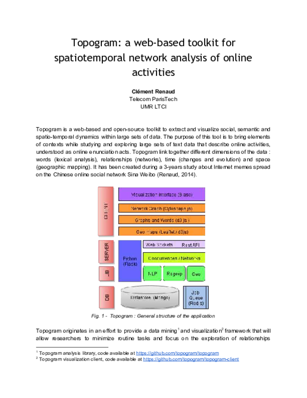 (PDF) Topogram: a web‐based toolkit for spatiotemporal network analysis ...