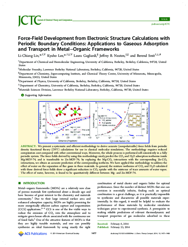 (PDF) Force-field development from electronic structure calculations ...