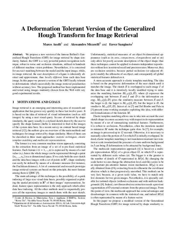 (PDF) A deformation tolerant version of the generalized hough transform ...