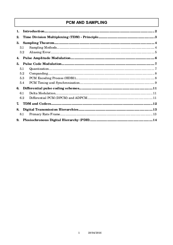 (DOC) PCM and Sampling