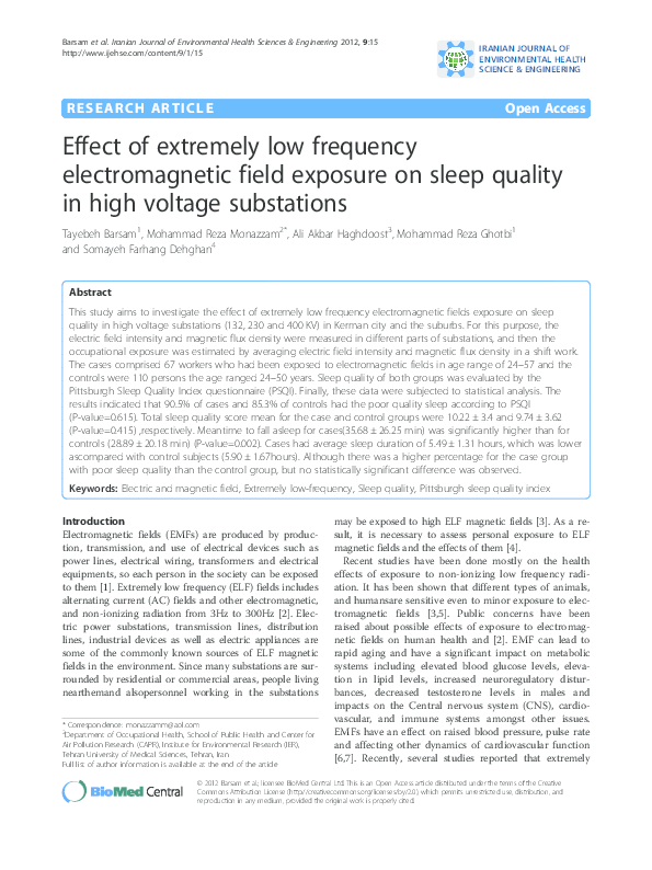 (PDF) Effect of extremely low frequency electromagnetic fields (ELF-EMF) on Kaposi's sarcoma ...