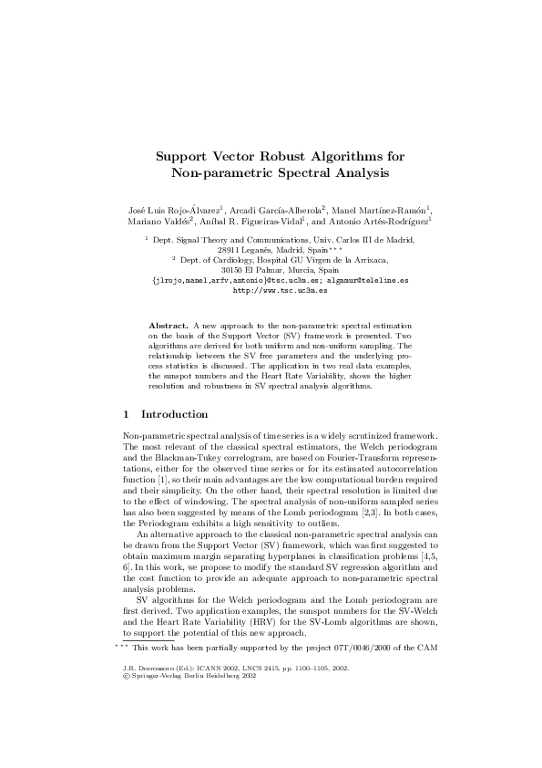 estimation spectrale non paramétrique