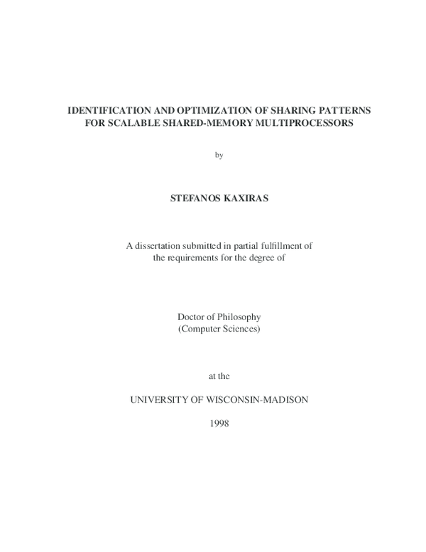 Pdf Identification And Optimization Of Sharing Patterns For High
