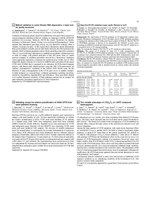 (PDF) Does the R117H mutation cause cystic fibrosis or not?