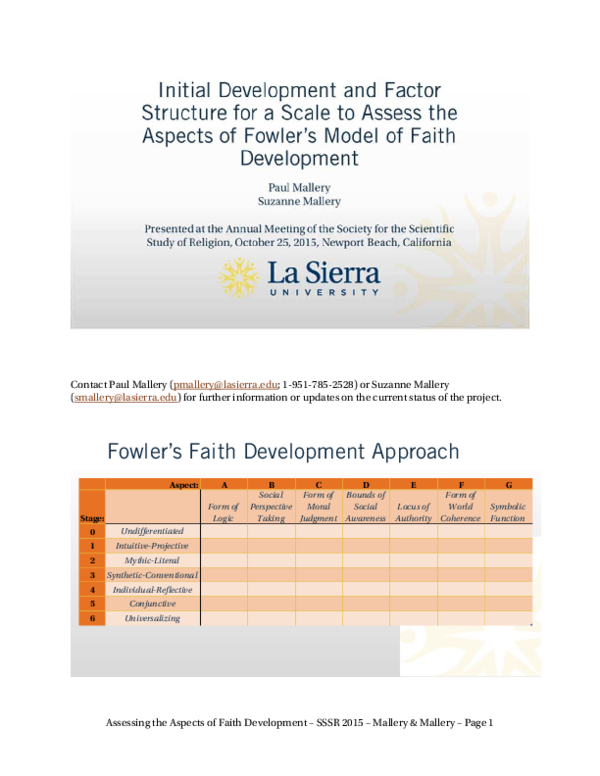 (PDF) Initial Development and Factor Structure for a Scale to Assess ...