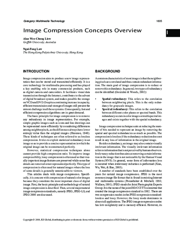 (PDF) Image Compression Concepts Overview