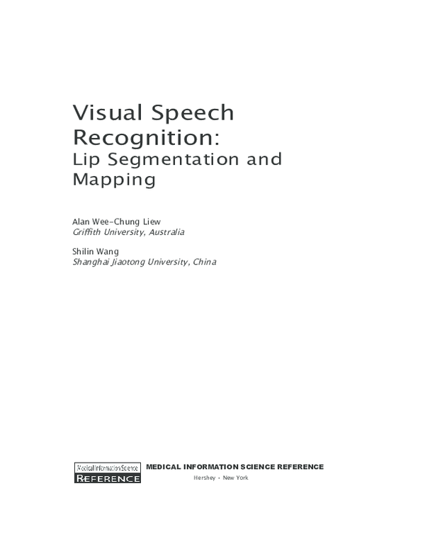 (PDF) Visual Speech Recognition: Lip Segmentation and Mapping