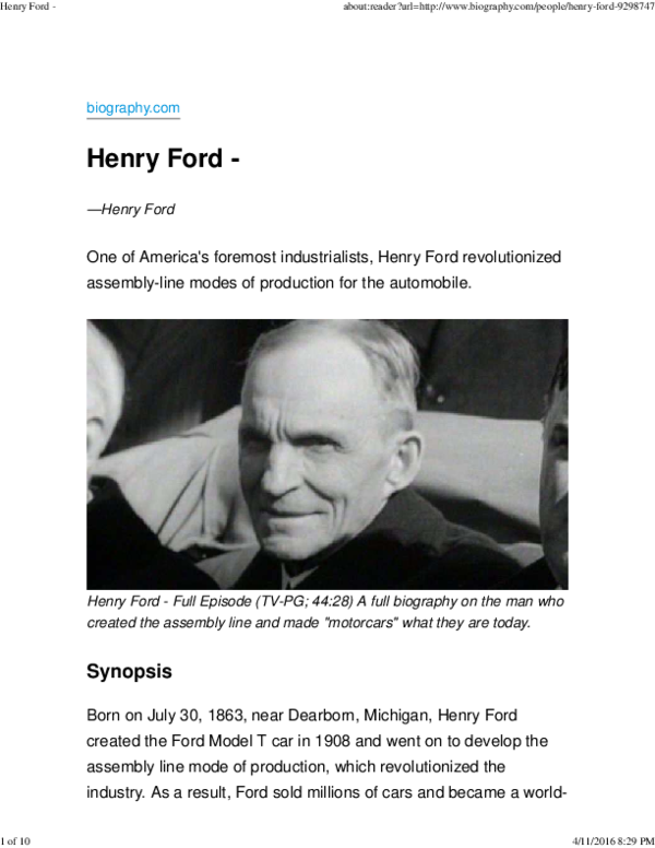 (PDF) Henry Ford