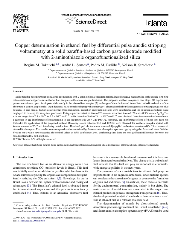 (PDF) Copper determination in ethanol fuel by differential pulse anodic ...