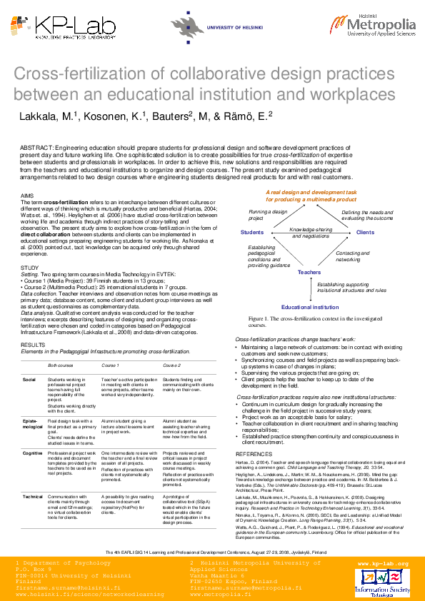 (PDF) Cross-fertilization of collaborative design practices between an ...