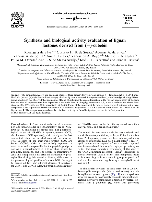 (PDF) Synthesis and biological activity evaluation of differently substituted 1,4-dioxo-3,4 ...