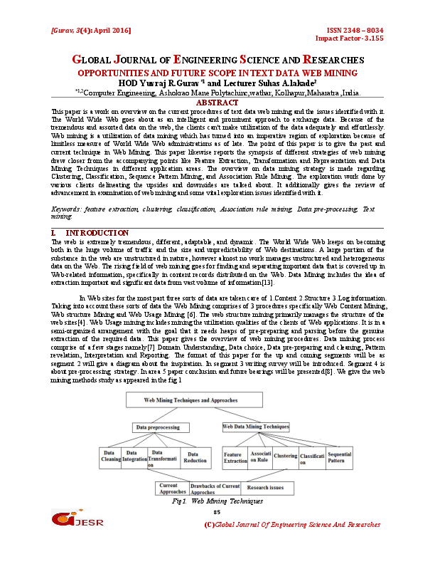 (PDF) OPPORTUNITIES AND FUTURE SCOPE IN TEXT DATA WEB MINING