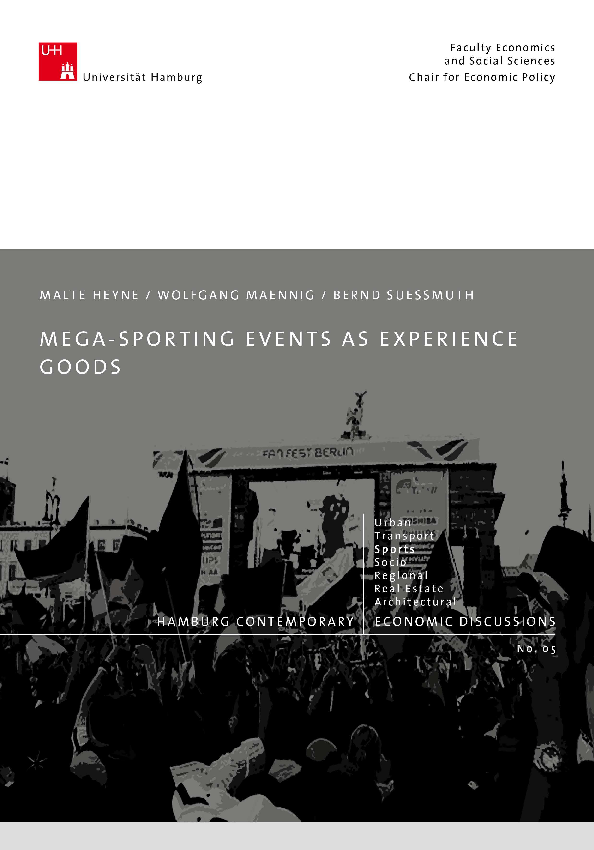 (PDF) Mega-Sporting Events as Experience Goods
