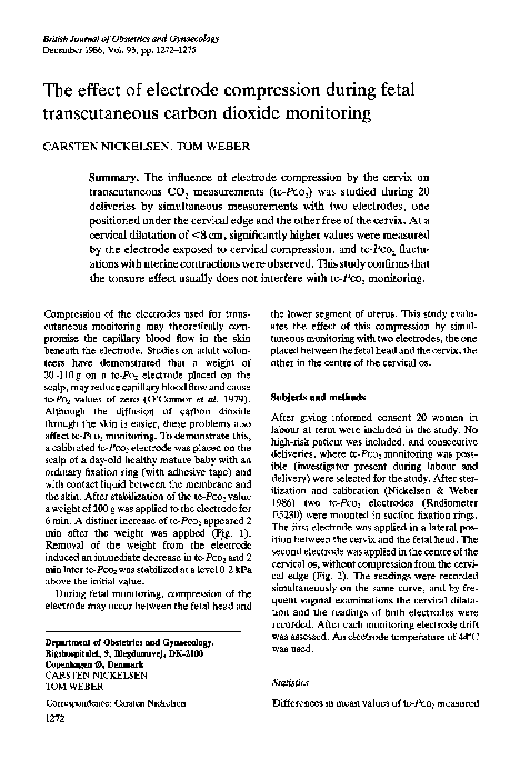 (PDF) The effect of electrode compression during fetal transcutaneous ...