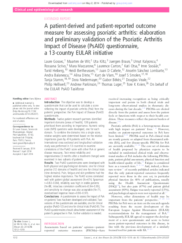 (PDF) A patient-derived and patient-reported outcome measure for ...