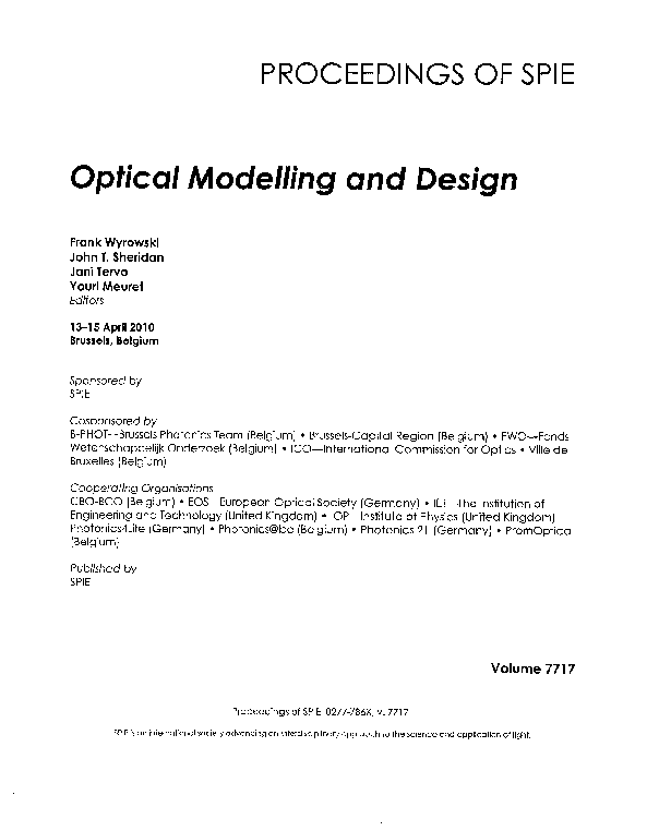 (PDF) Optical Modelling and Design