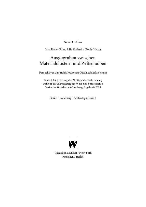 (PDF) Alexander Gramsch und Birgit Großkopf, Altersklassen und ...