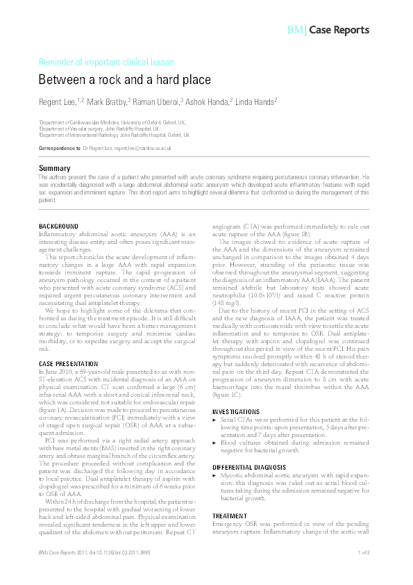 (PDF) Between a rock and a hard place