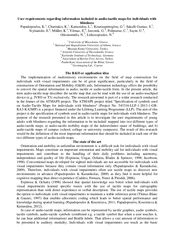 (PDF) User requirements regarding information included in audio-tactile ...