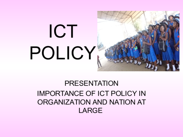 (PPT) ICT POLICY